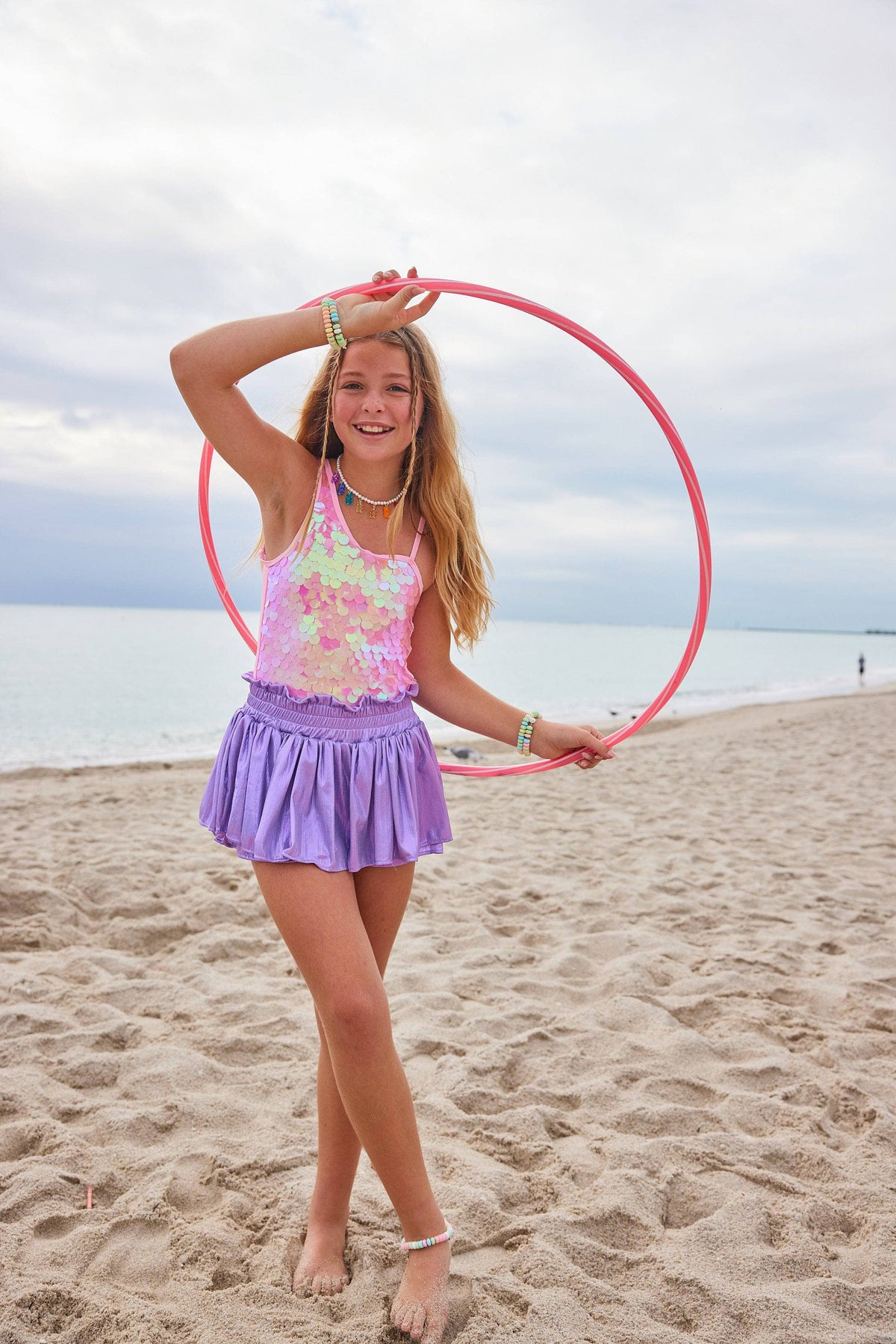 Pailette Sparkle Rose Swimsuit